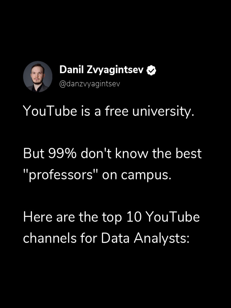 10 YouTube Channels For Data Analysts | PDF