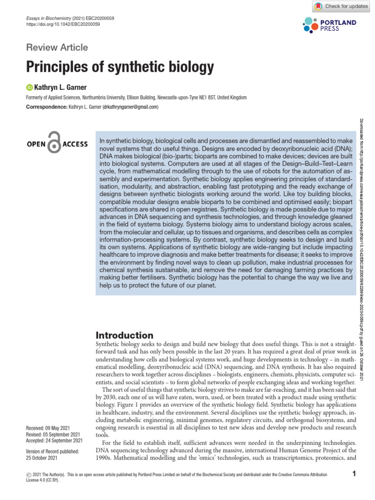 Principles Of Synthetic Biology Download Free Pdf Cell Signaling