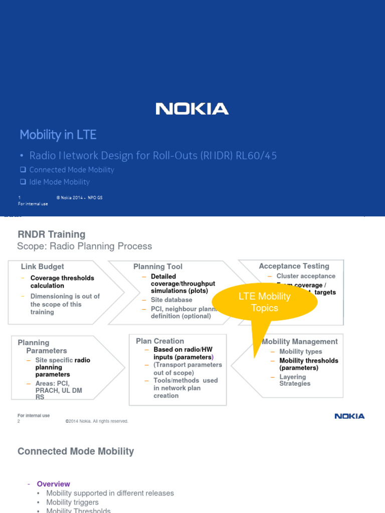 Mobility in LTE | PDF | Lte (Telecommunication) | Service Industries