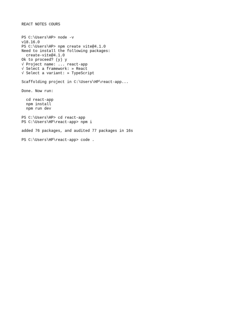 React Notes Cours | PDF