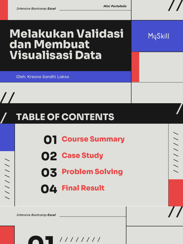 Contoh Portofolio Excel 1 | PDF
