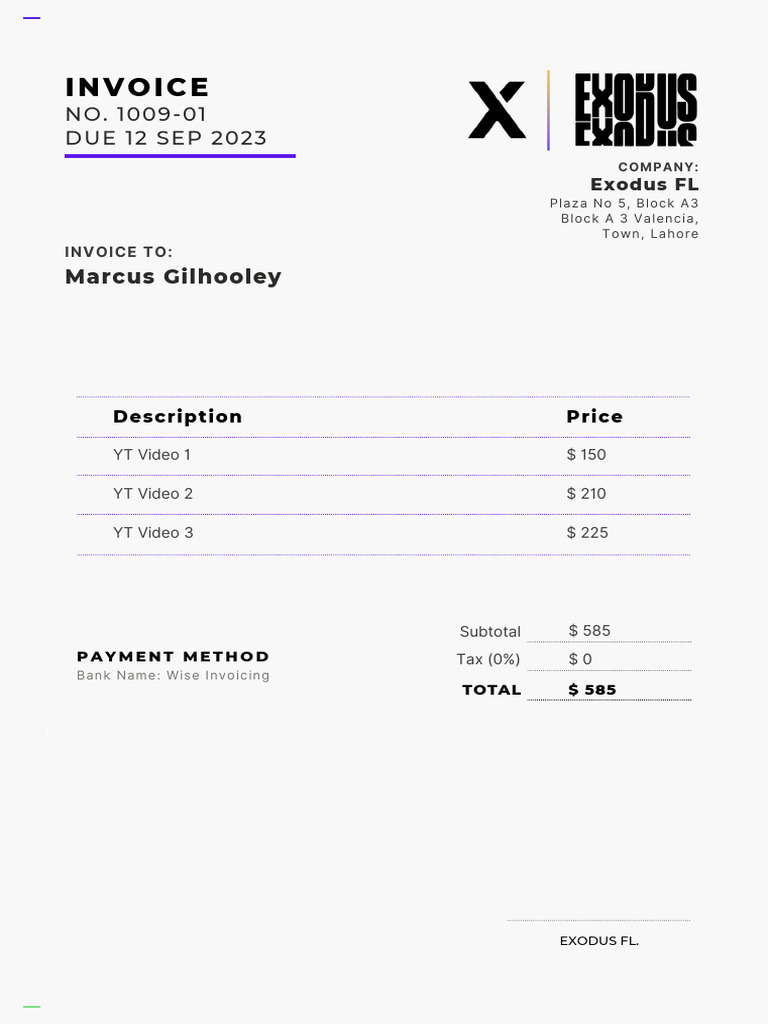 Invoice 01 Marc | PDF