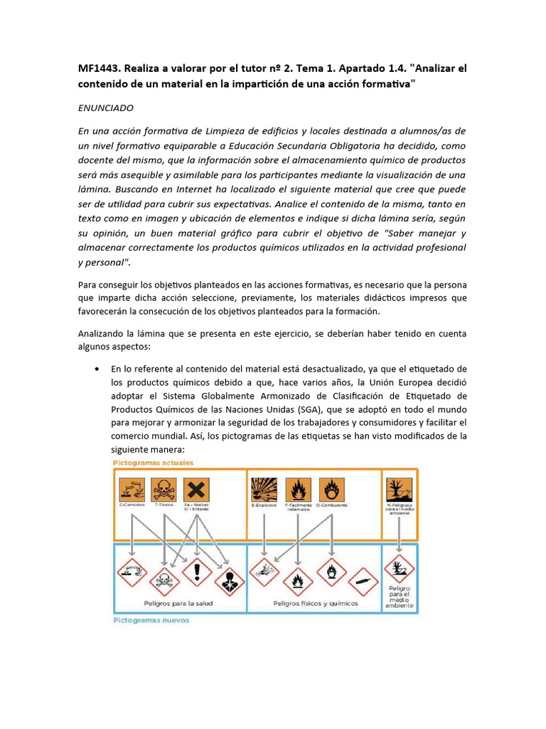 Analizar el contenido de un material en la impartición de una acción formativa | PDF | Plan de ...