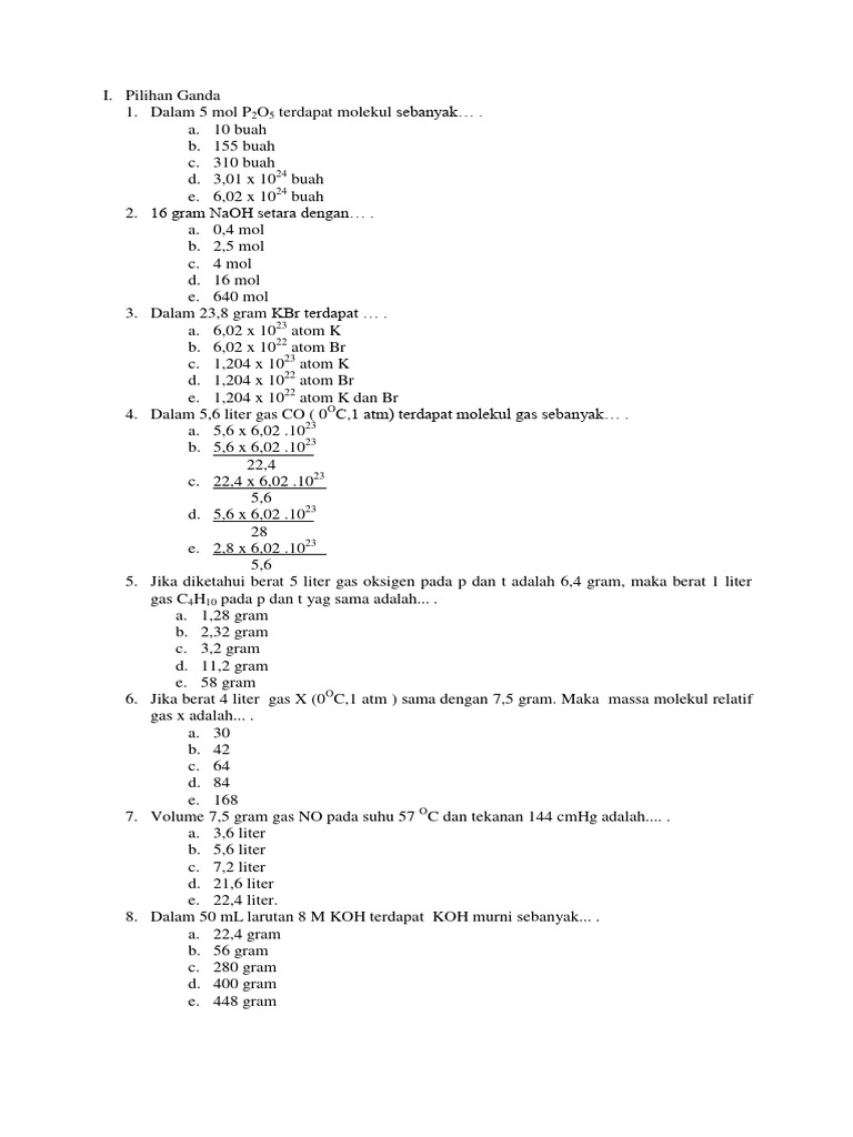 Soal_x_1_konsep_mol | PDF