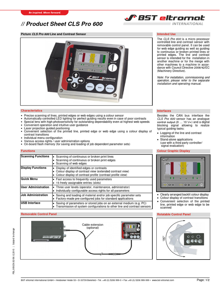 Product Sheet - CLS Pro 600 (En) | PDF | Image Scanner | Sensor