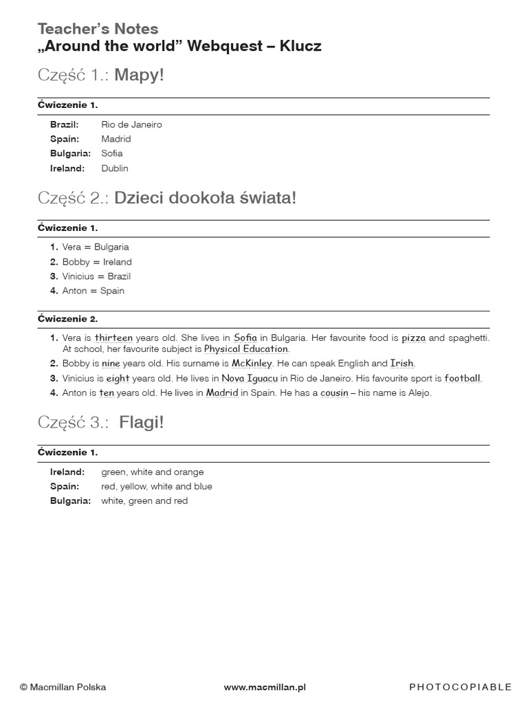 TN Around The World Webquest | PDF