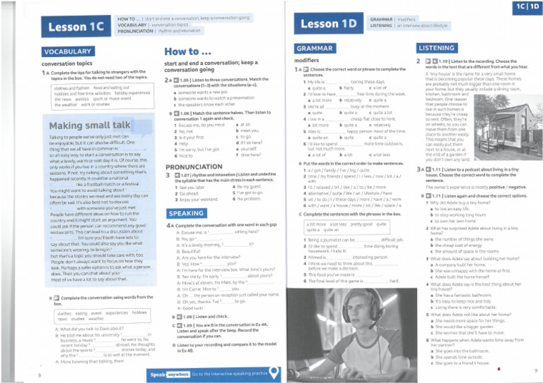 b1 1c 1d Workbook | PDF