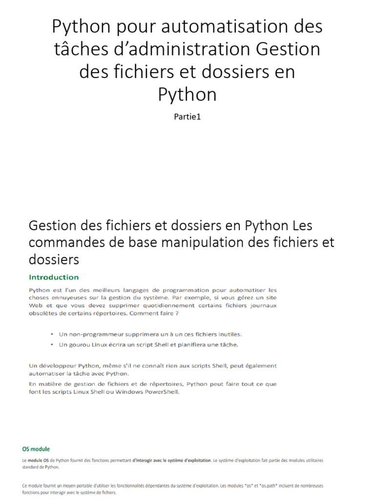 Automatisation Avec Python | PDF
