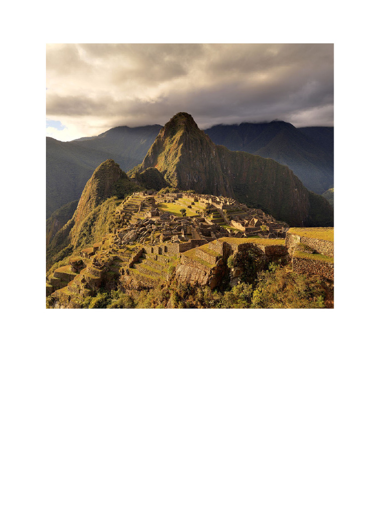 Machu Picchu Is An Incan Citadel Set High in The Andes Mountains in ...