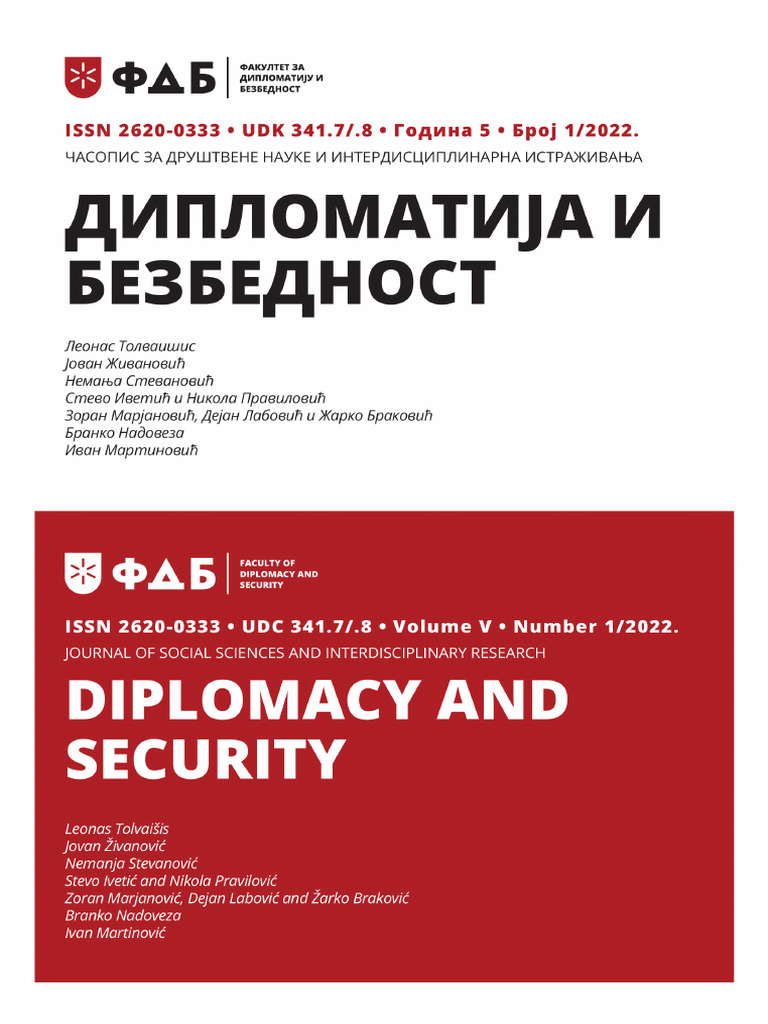 Diplomatija I Bezbednost 1 2022 Web | PDF