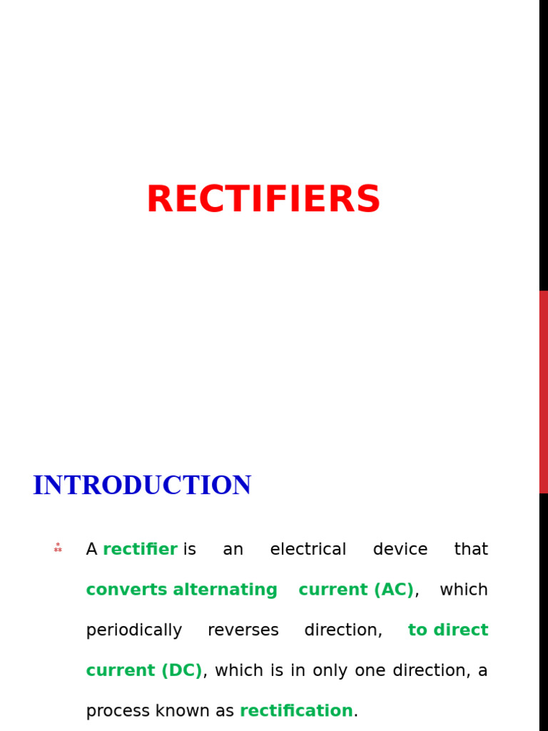 Rectifier Document | PDF