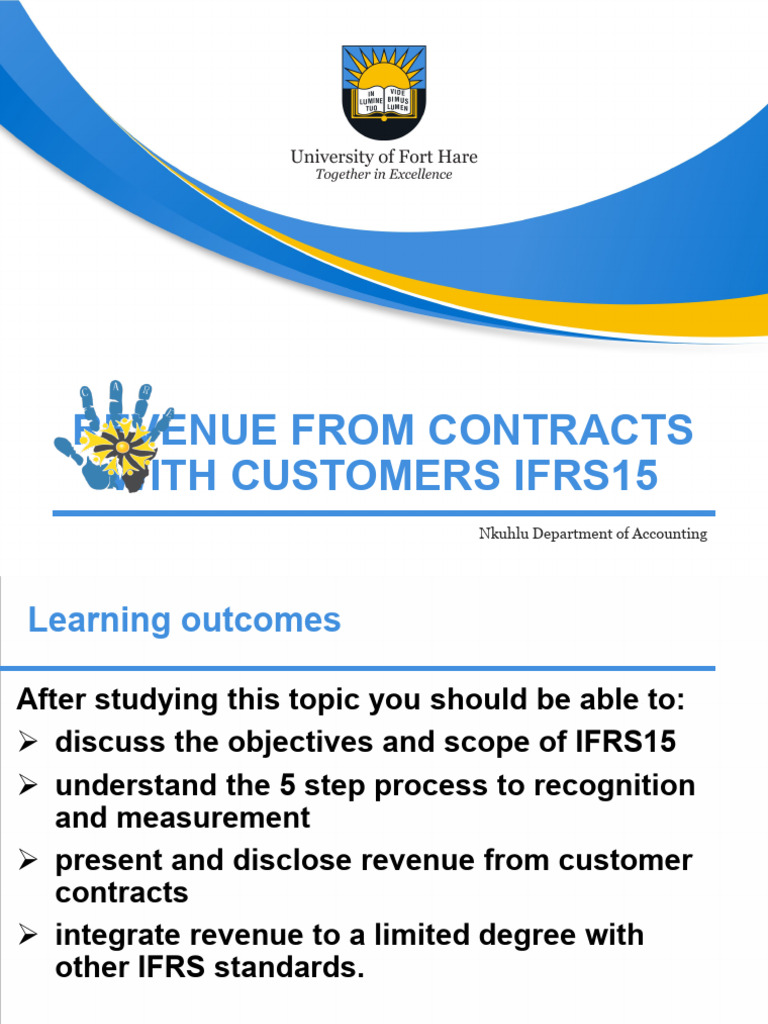 IFRS 15 Revenue From Contracts With Customers Slides | PDF | Income ...