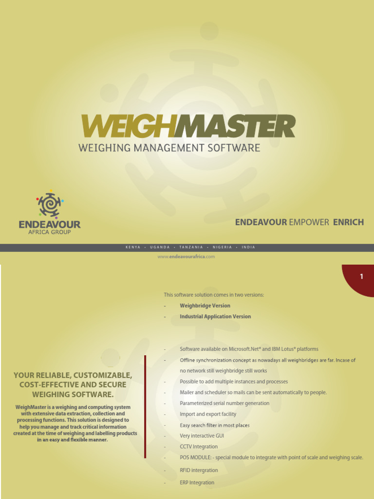 Weigh Master Detailed | PDF | Software | Computing