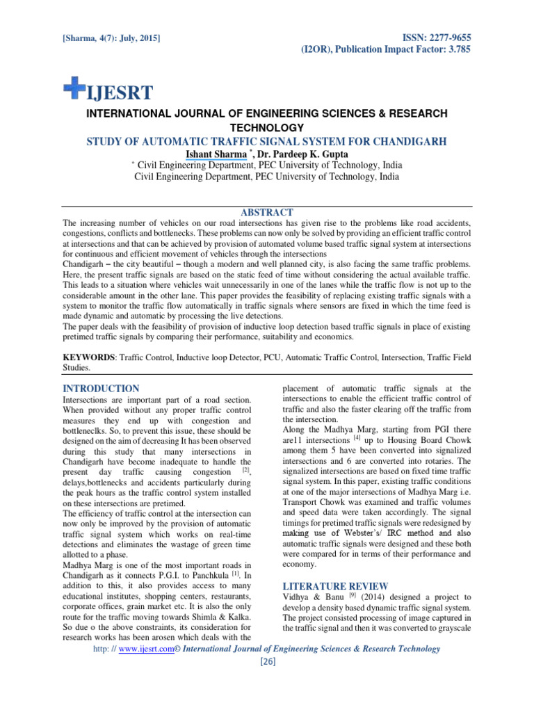 Study of Automatic Traffic Signal System | PDF | Traffic | Traffic Light