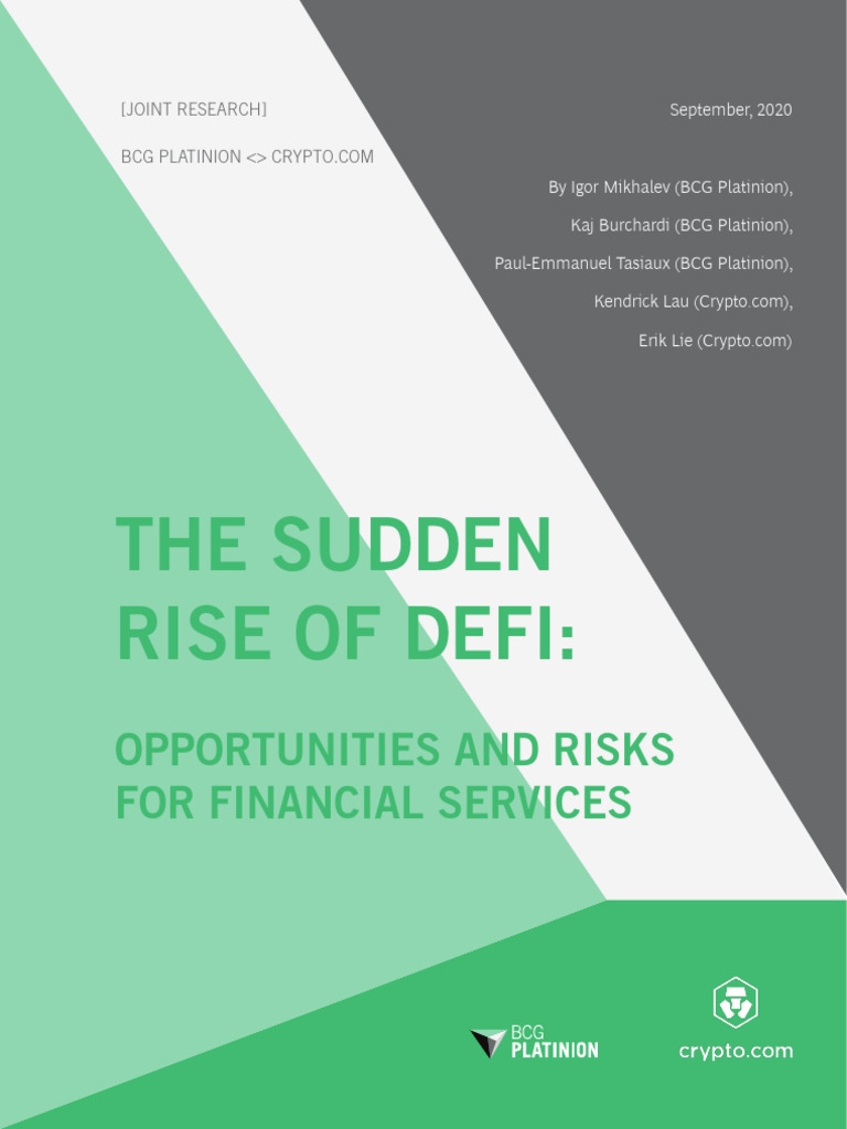 BCG Crypto - Com The Sudden Rise of DeFi Opportunities And+risks For ...