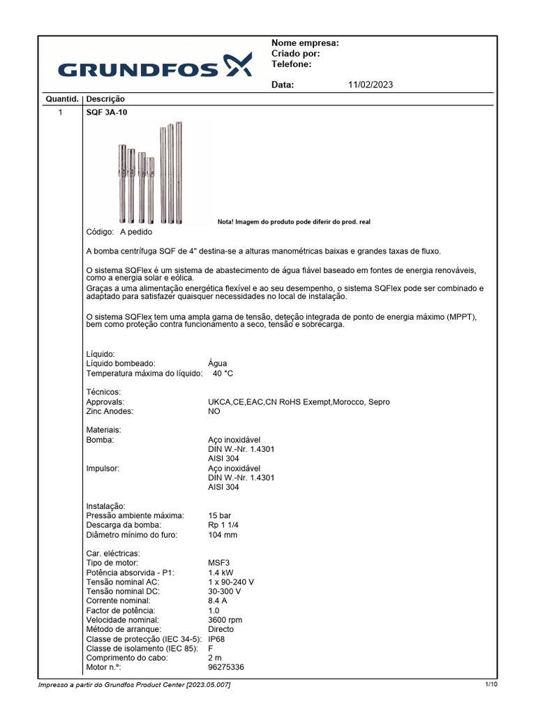 SQF - 3A10 - Tambara | PDF | Bomba | Quantidades físicas