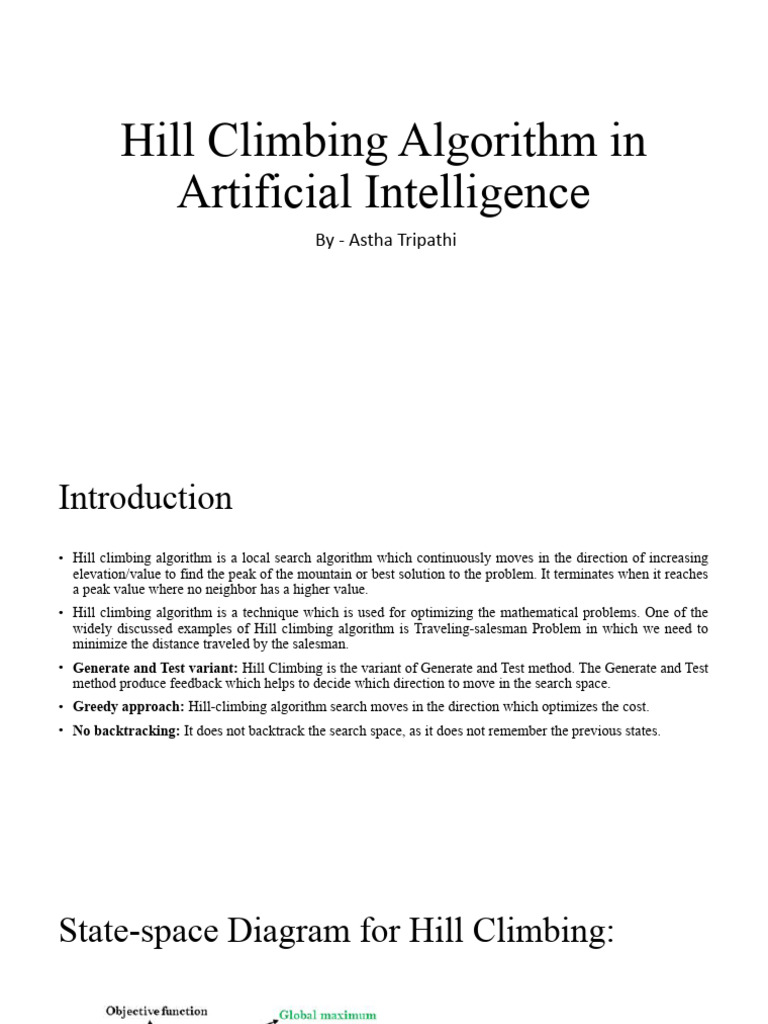 Hill Climbing | PDF | Numerical Analysis | Applied Mathematics