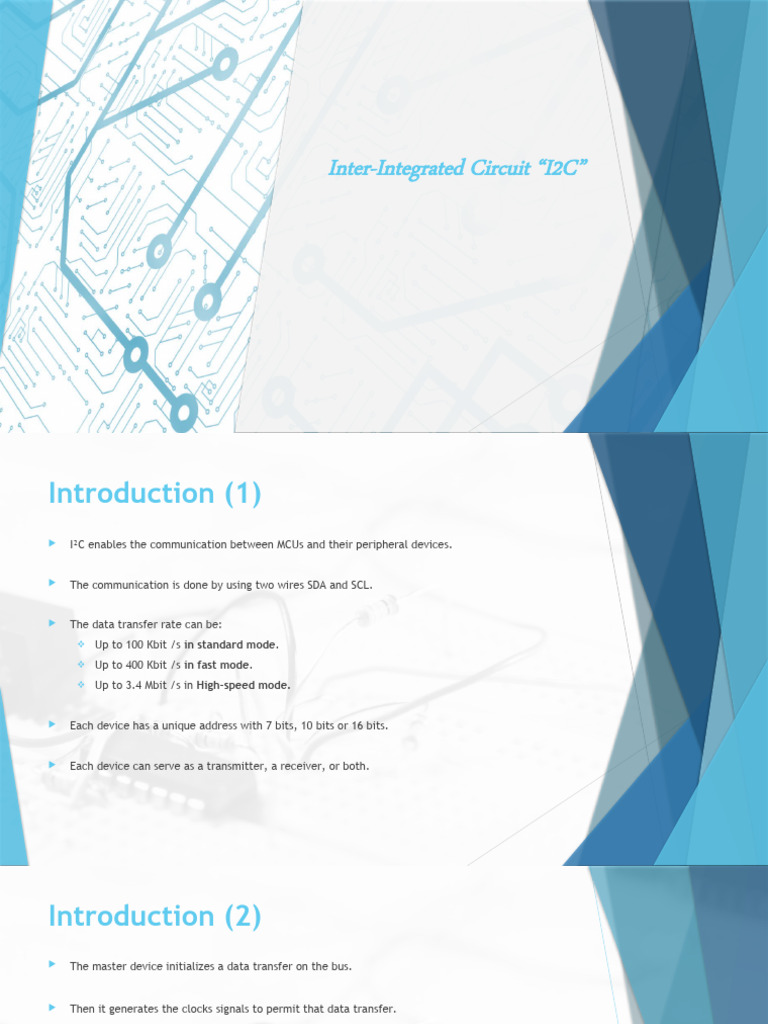 Inter Integrated Circuit | PDF | Electronics | Physical Layer Protocols