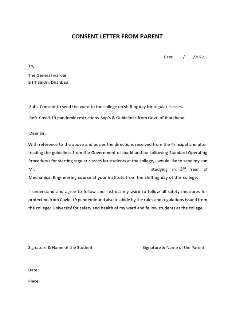 Consent Form Mech-1 | PDF