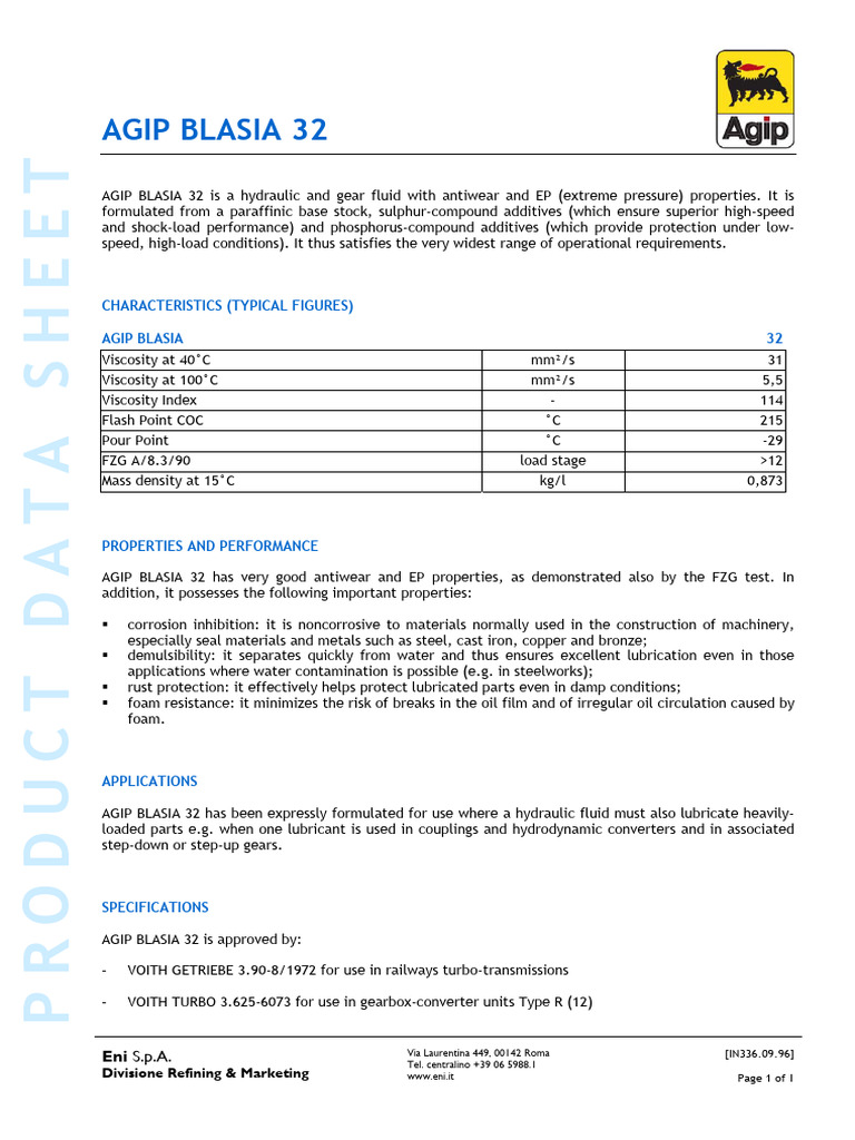 Blasia 32 | PDF | Lubricant | Industrial Processes