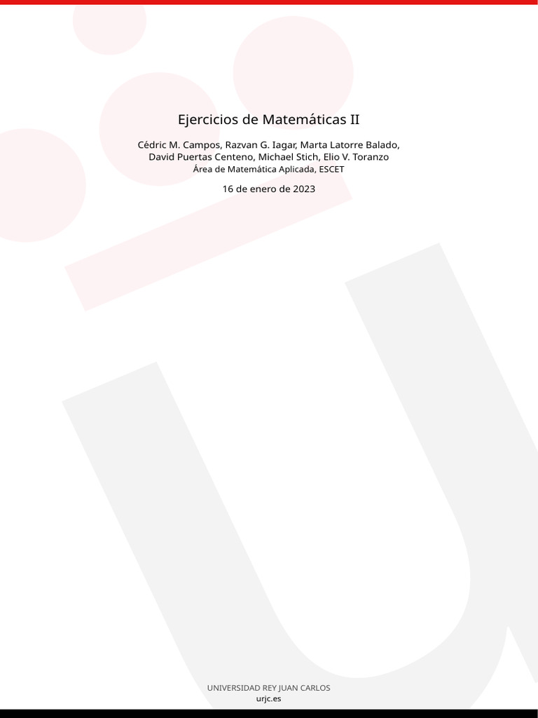 Ejercicios de Matematicas II | PDF | Física Matemática | Geometría