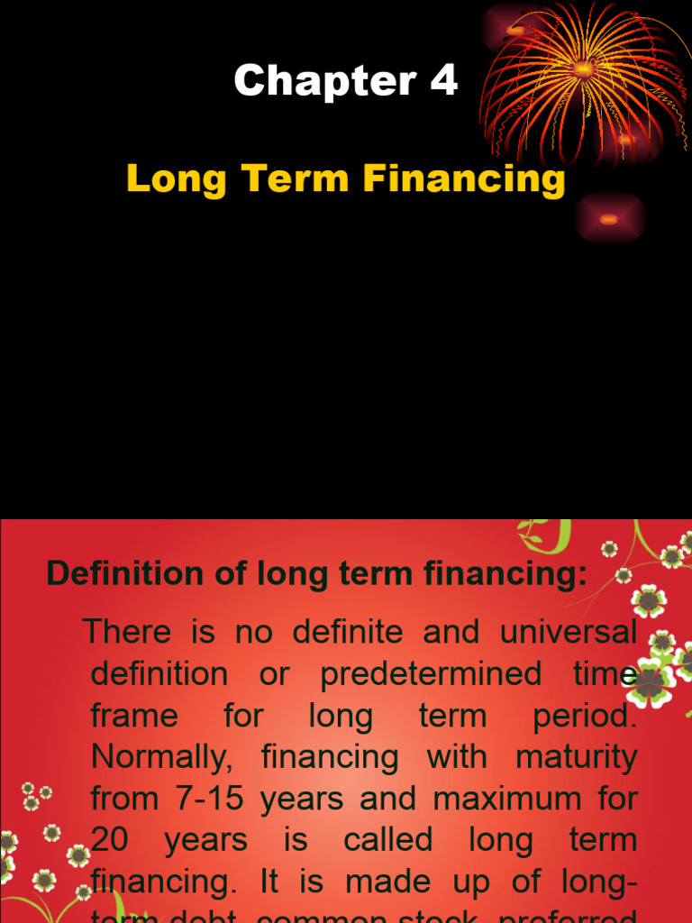 Long Term Financing Explained | PDF