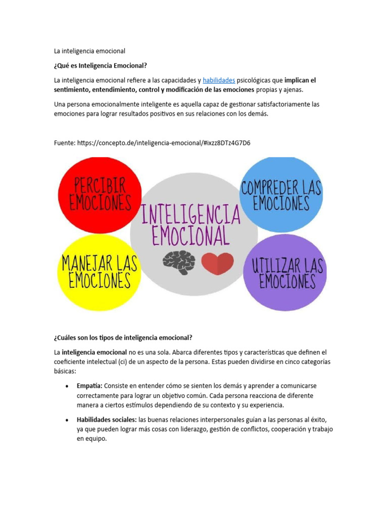 La Inteligencia Emocional Pdf Las Emociones Inteligencia Emocional