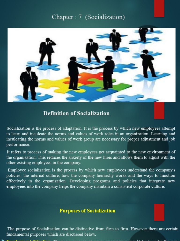 Chapter 7 Socialization | PDF | Socialization | Employment
