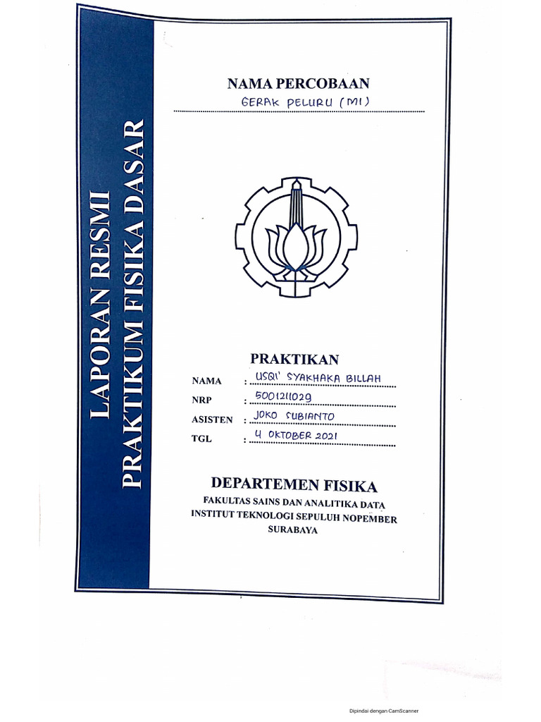 Lapres Gerak Peluru Usqi Syakhaka Billah 5001211029 | PDF