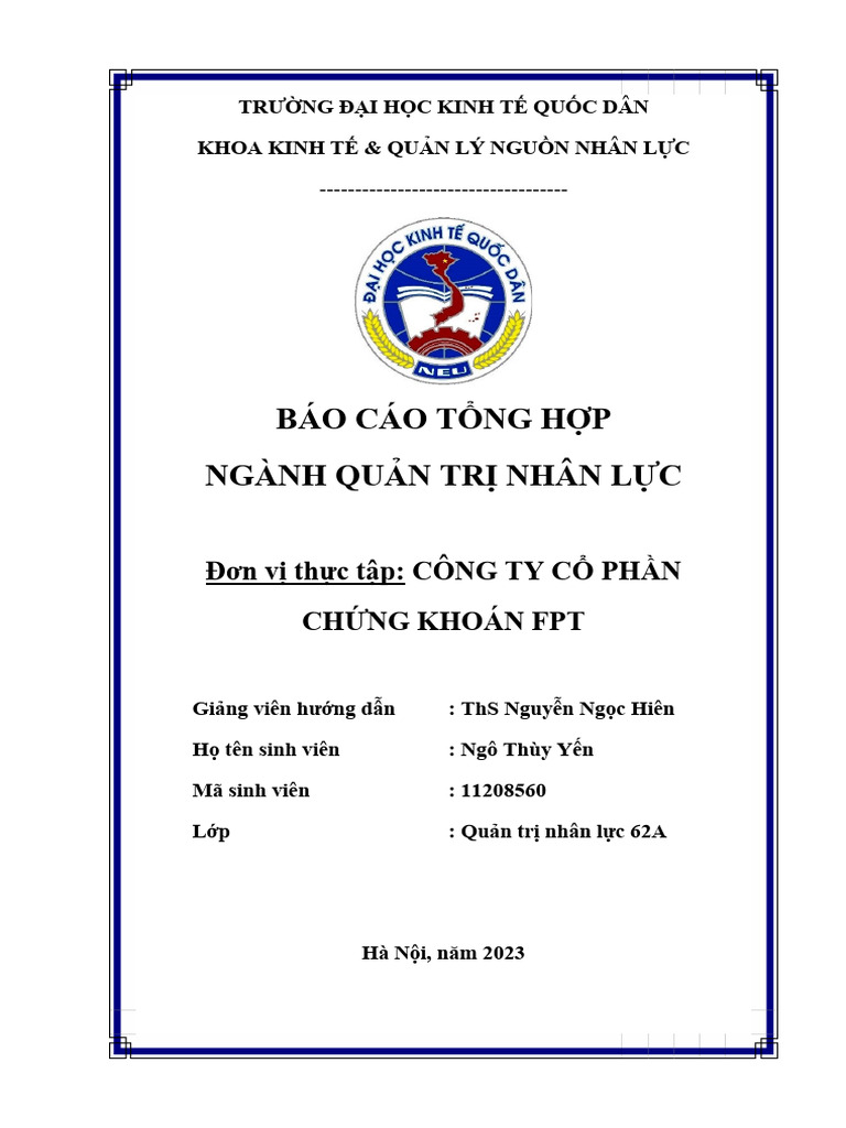 Ngô Thuỳ Yến - BCTH | PDF