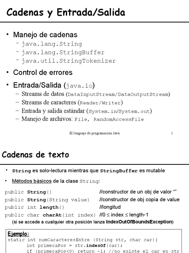 Clase Java | PDF | Java (lenguaje de programación) | Cadena (informática)