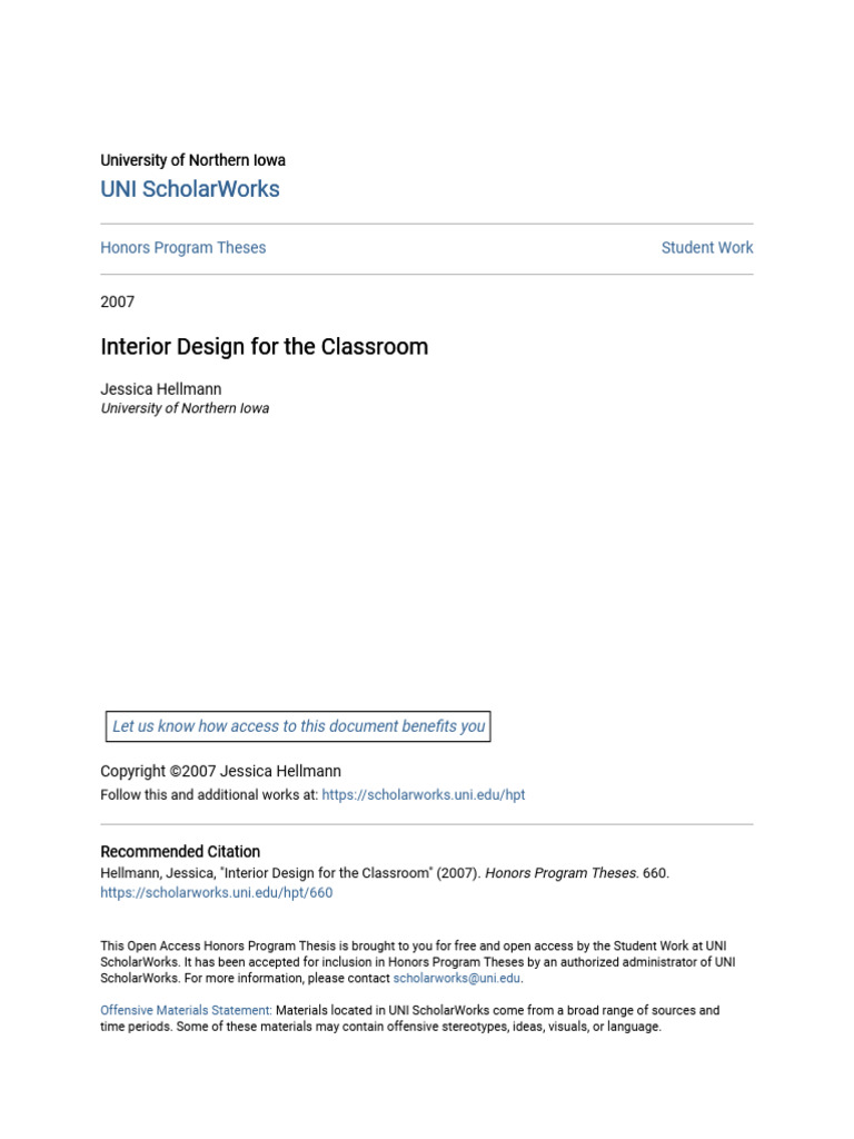 Interior Design For The Classroom | PDF | Classroom | Teachers