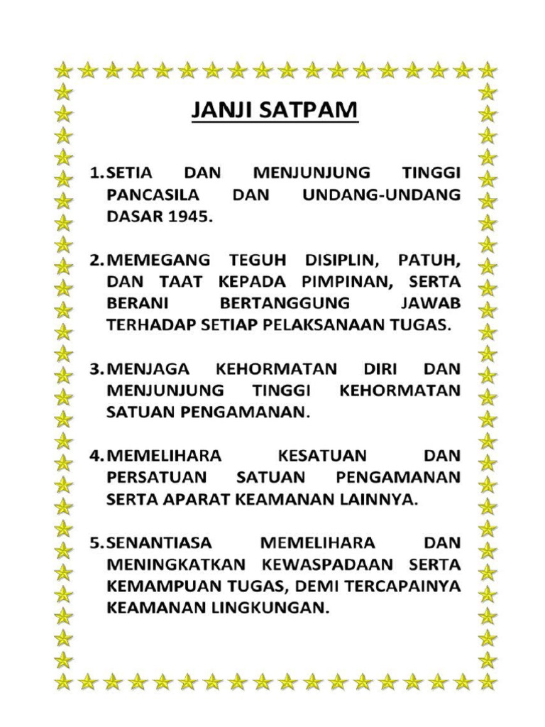 Janji Satpam | PDF