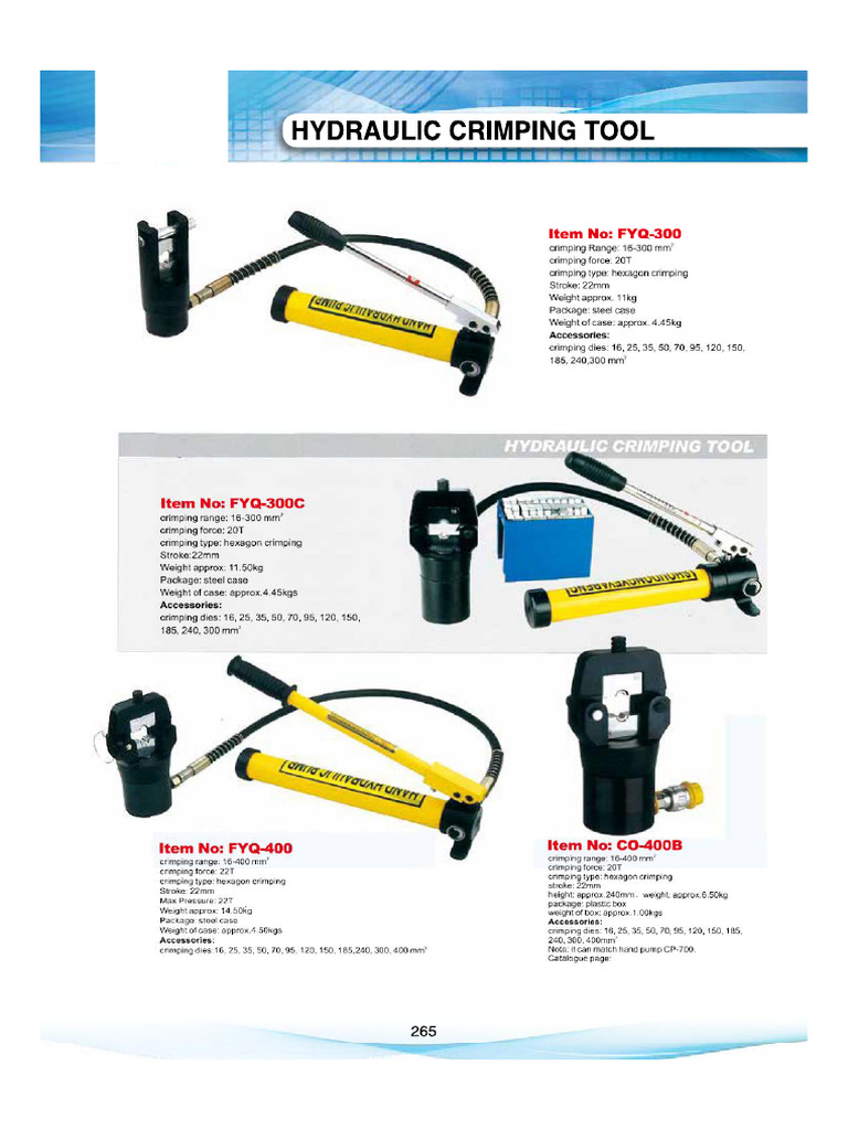 Fyq-3 Prensa Terminal Hidraulico | PDF