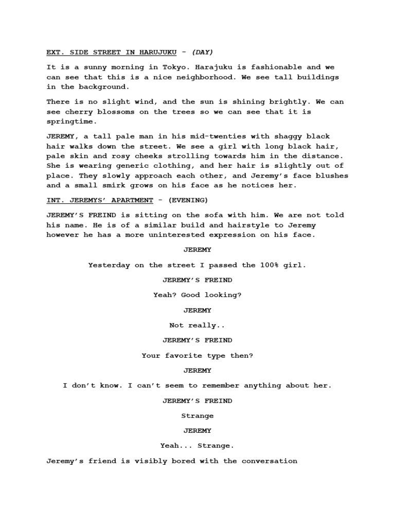 Script Writing Task | PDF Script Writing Task | PDF