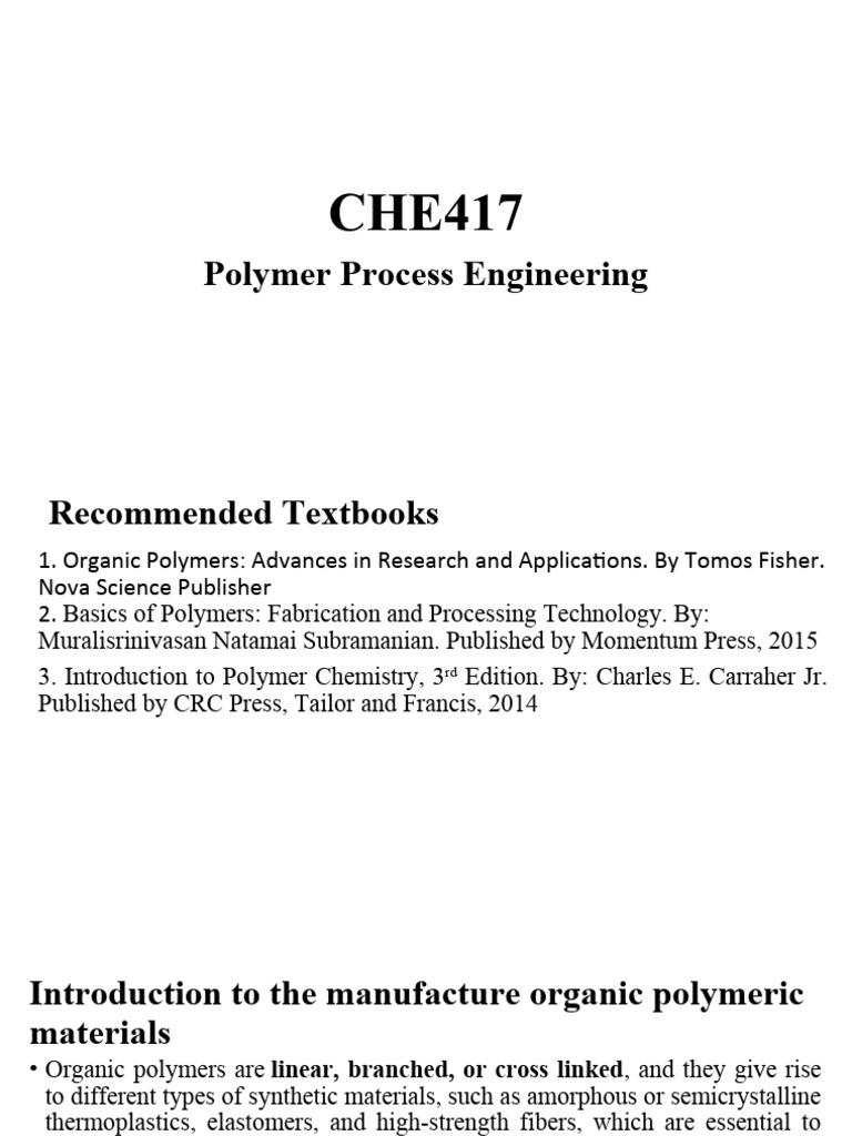 Module 1 | PDF | Polymers | Polymerization