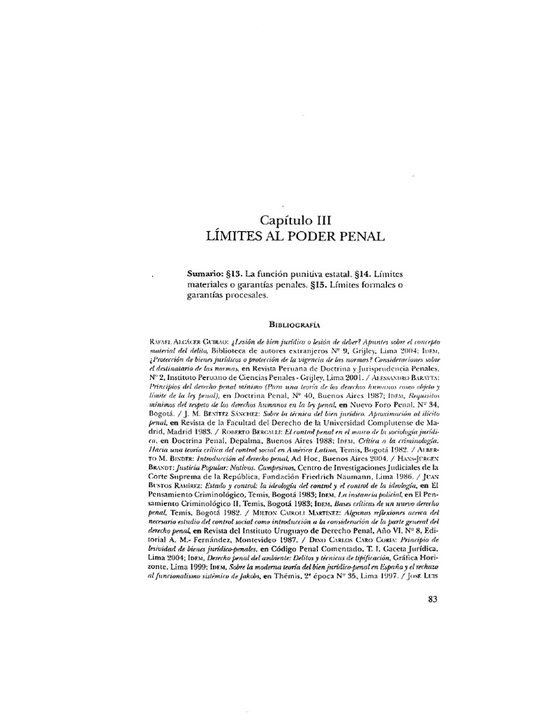 Límites del Poder Penal en Derecho | PDF | Derecho penal | Estado ...