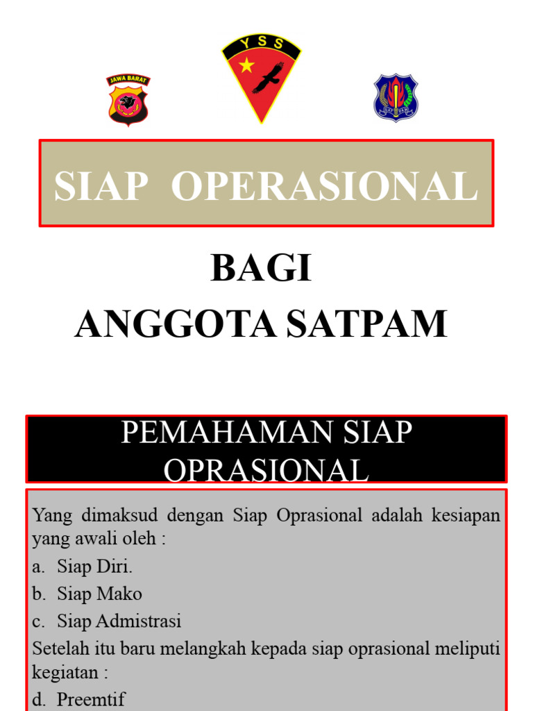 Panduan Siap Operasional Anggota Satpam | PDF | Sains & Matematika
