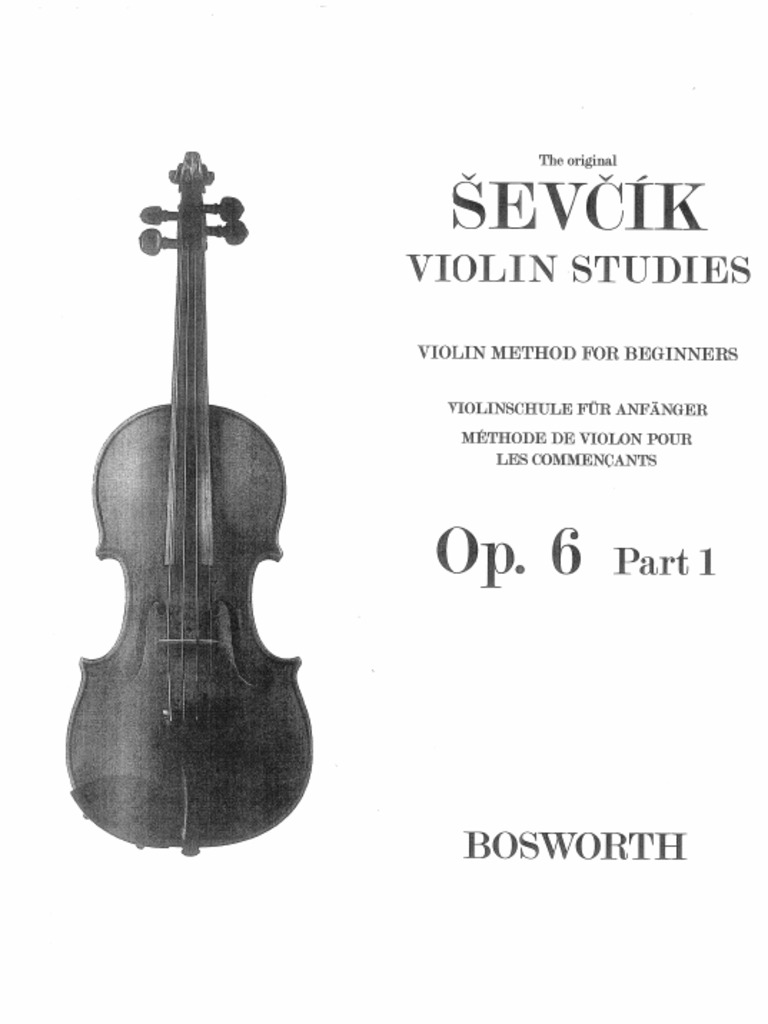 Sevcik Violin Studies Violin Method For Beginners Opus 6 | PDF