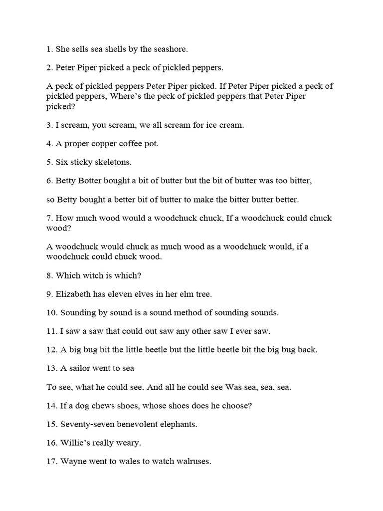 Toung Twister Pdf
