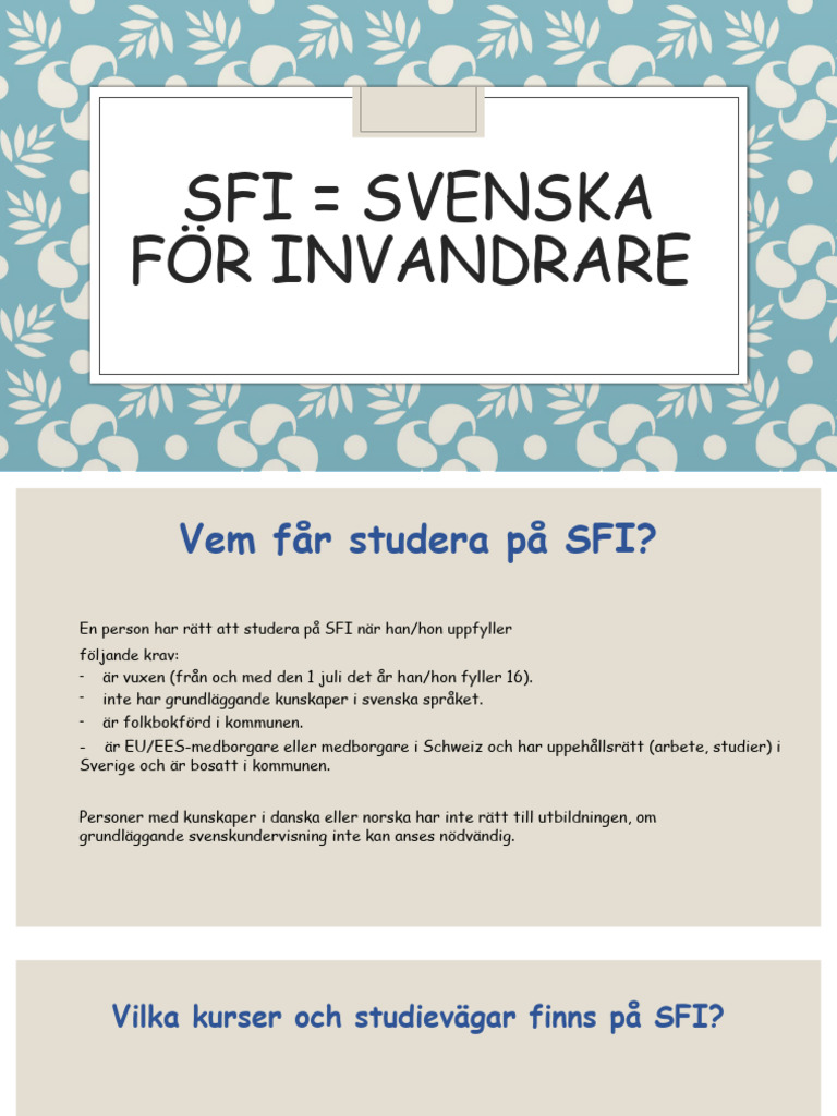 Presentation SFI | PDF