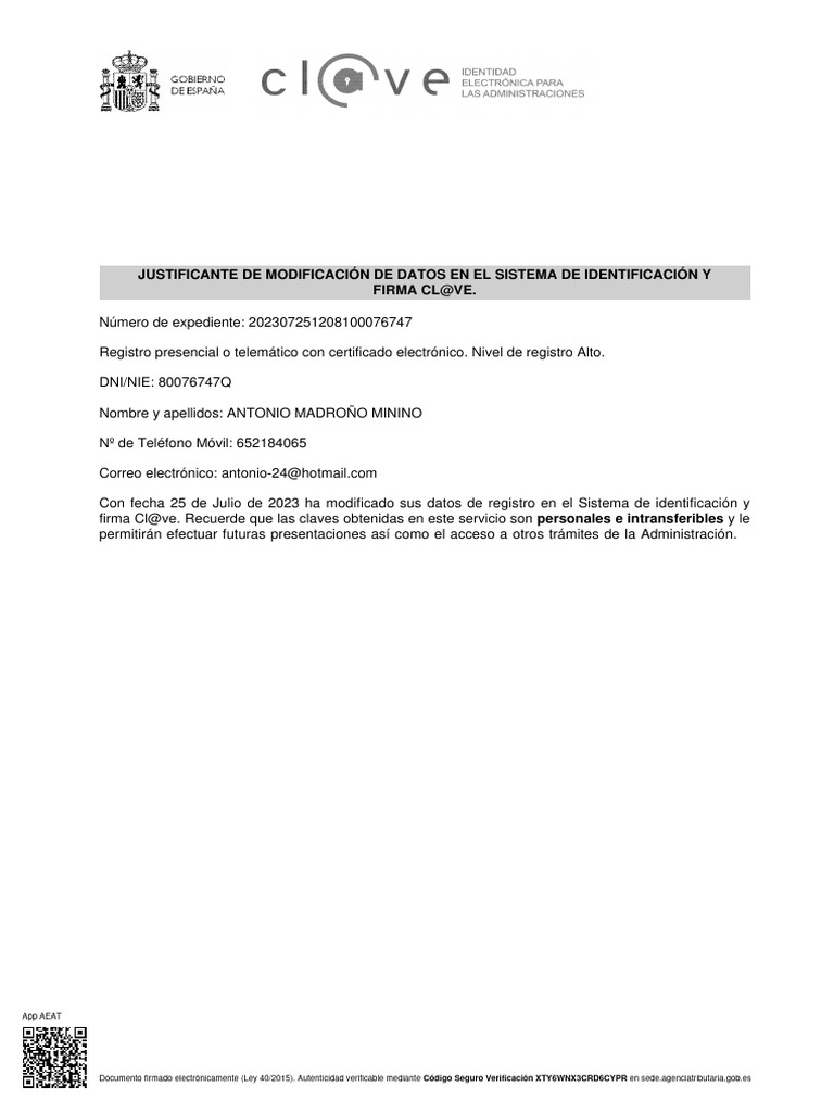 Codigo Activacion Clave Permanente | PDF | Contraseña | Autenticación