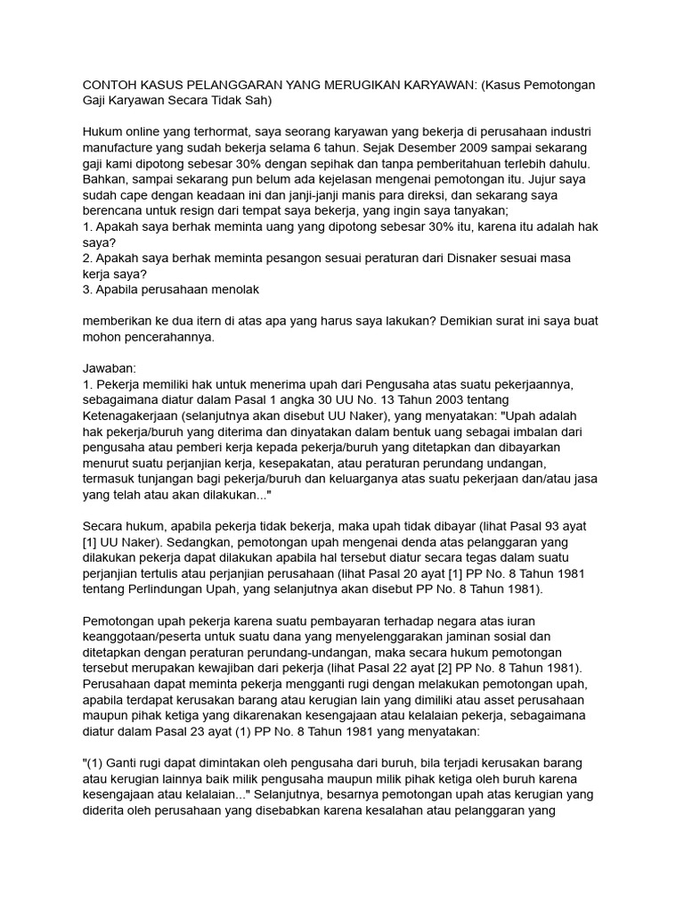 Contoh Kasus Kode Etik-1 | PDF