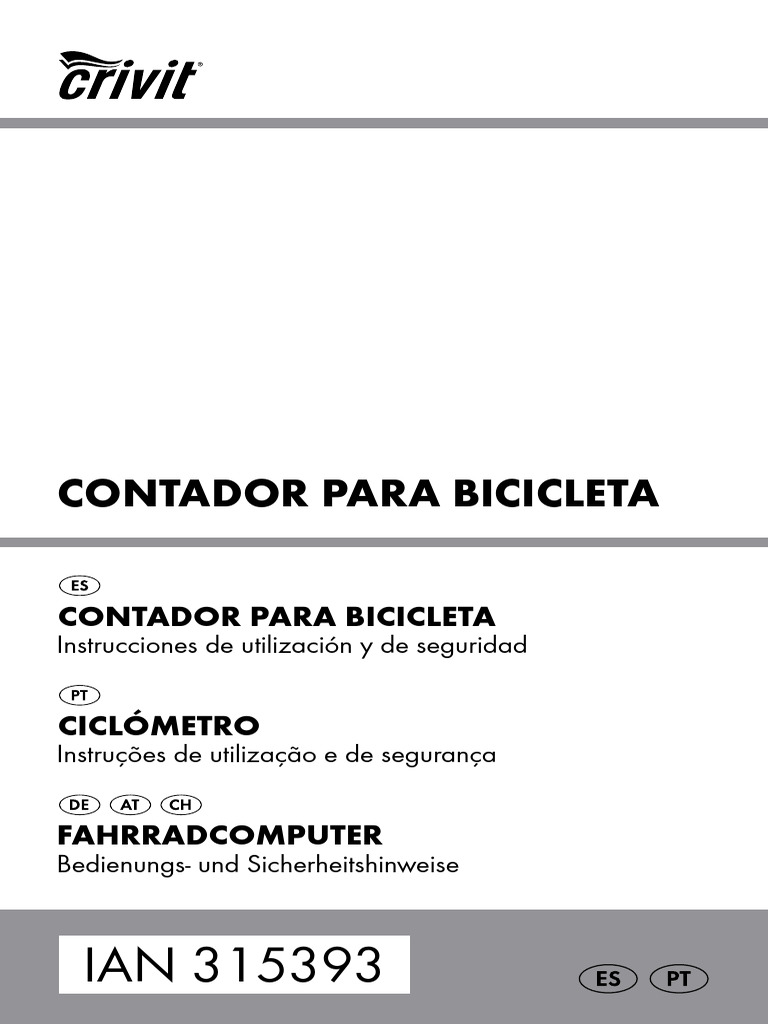 Crivit IAN 315393 Cycling Computer | PDF | Residuos | Mercurio (Elemento)