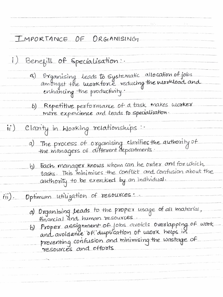 Organising Notes | PDF