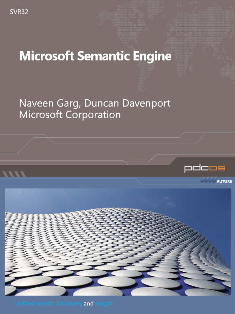 2009-Microsoft Semantic Engine | PDF | Analytics | Search Engine Indexing
