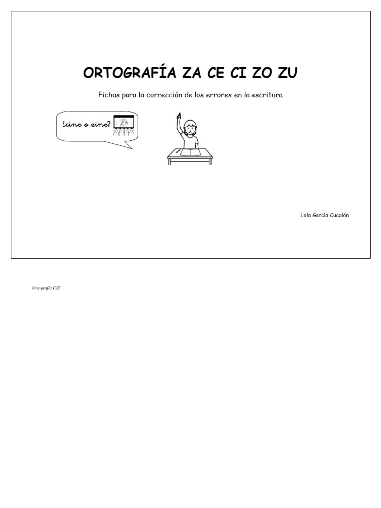 Fichas de Ortografía C/Z para Niños | PDF
