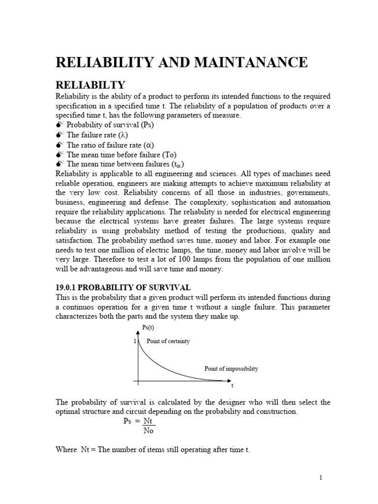 RELIABILITY | PDF | Reliability Engineering | Engineering