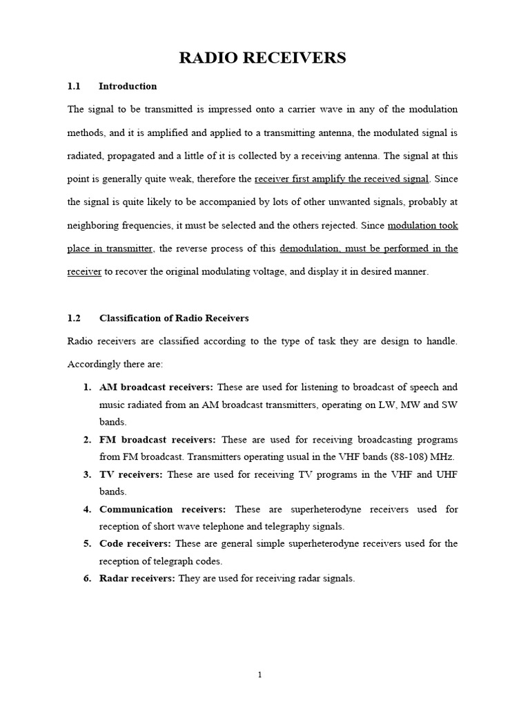 Updated - 2022 - Radio Receiver | PDF | Detector (Radio) | Frequency Modulation