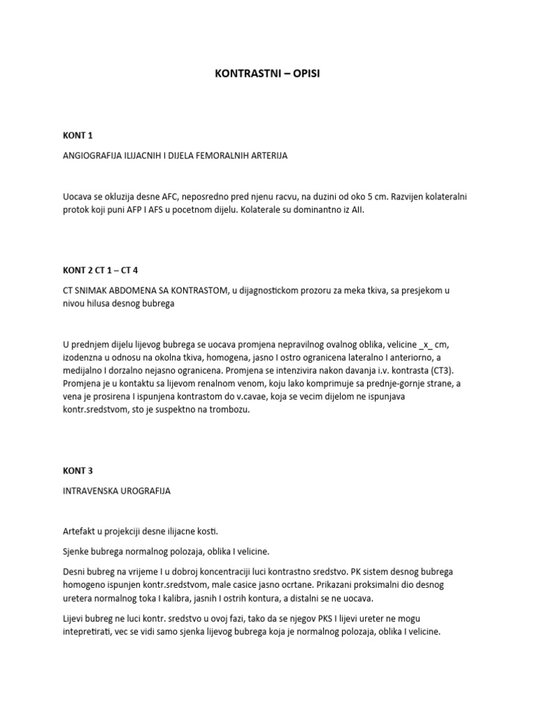 Kontrastni Opisi | PDF